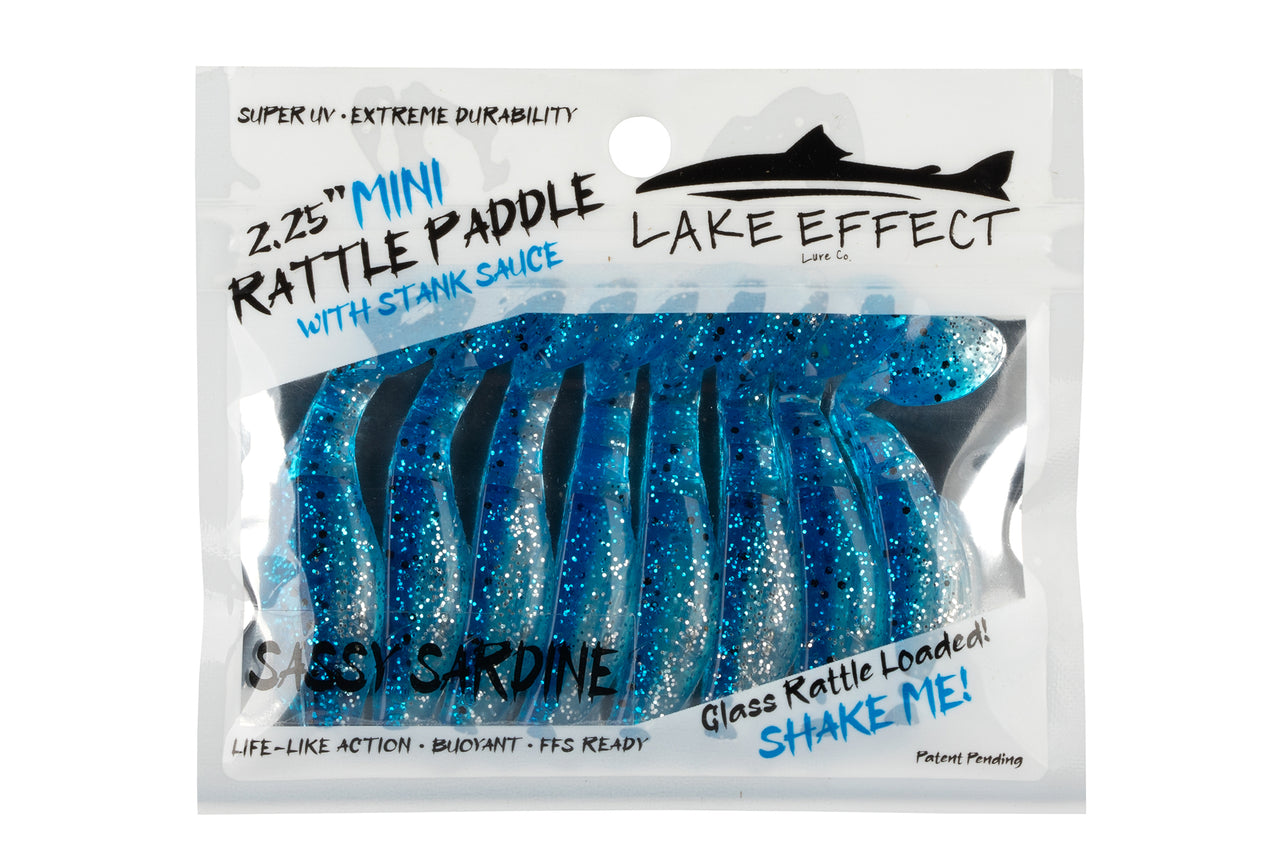 Sassy Sardine - MINI Rattle Paddle – RBM Jigs / Lake Effect Lure Co.